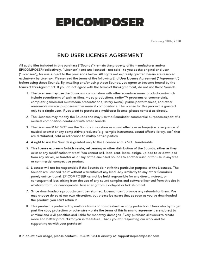 EULA | PDF | License | Intellectual Property Law