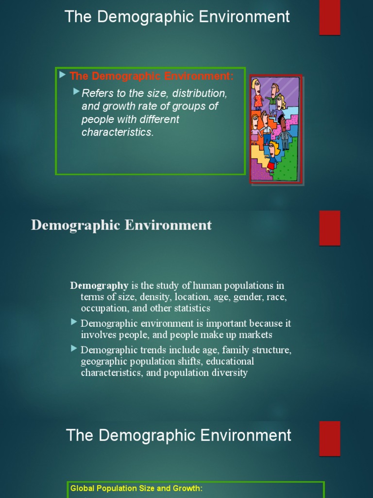 Demographic Environment: Size, Growth, Trends | PDF | Demography ...