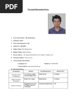 Student Biodata Form Template | PDF