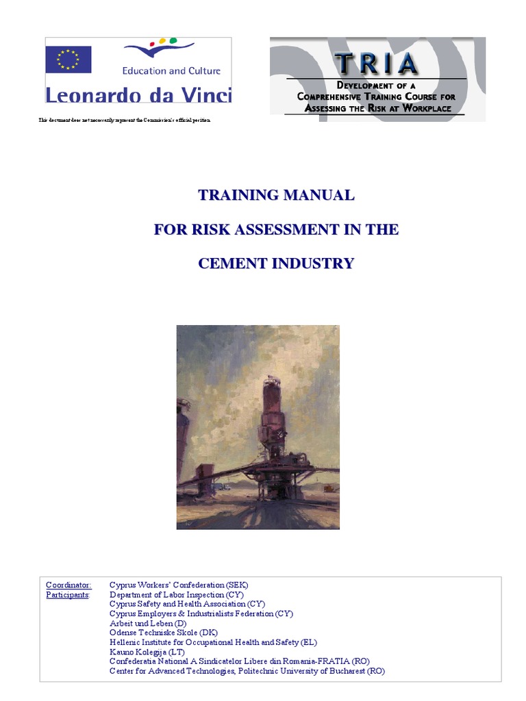 Cement Industry Risk Assessment Guide | PDF | Cement | Personal ...