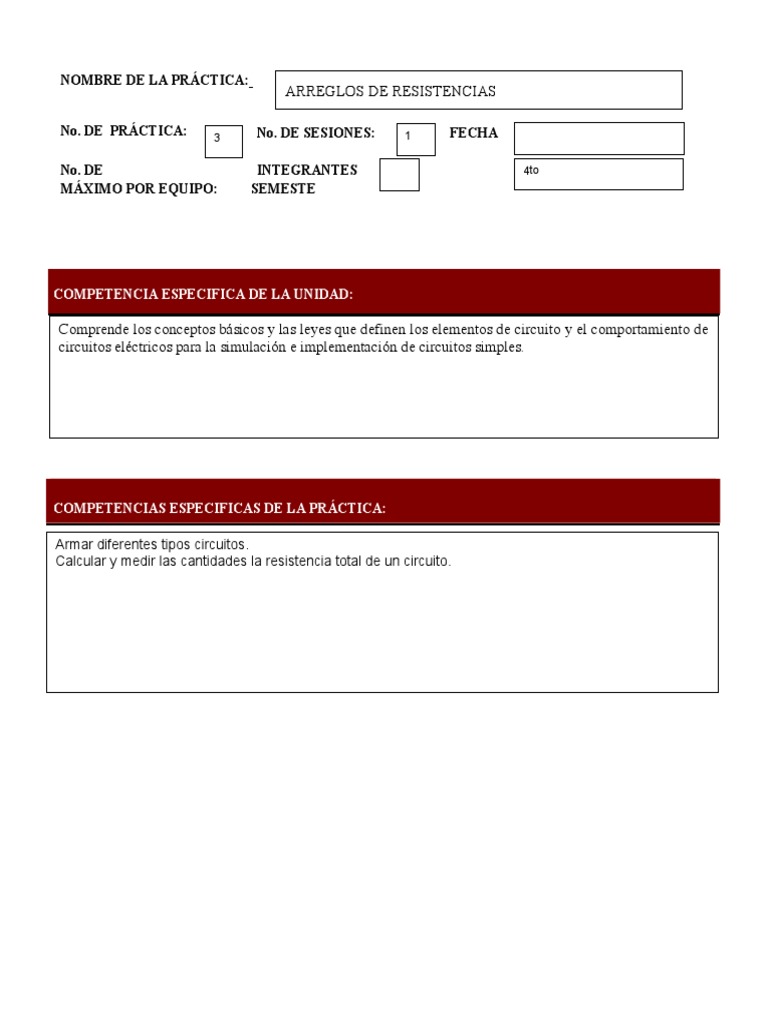 Pract3-Arreglos de Resistencias | PDF | Resistencia Eléctrica y Conductancia | Electricidad