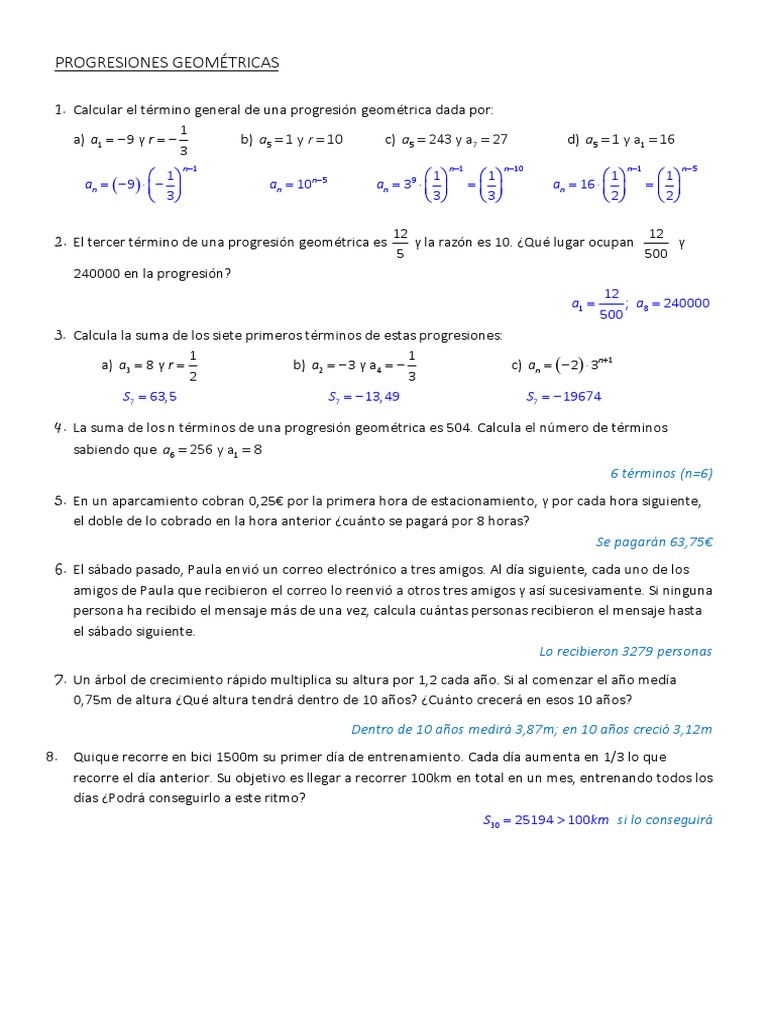 Progresiones Geométricas | PDF | Ajedrez | Enseñanza de matemática