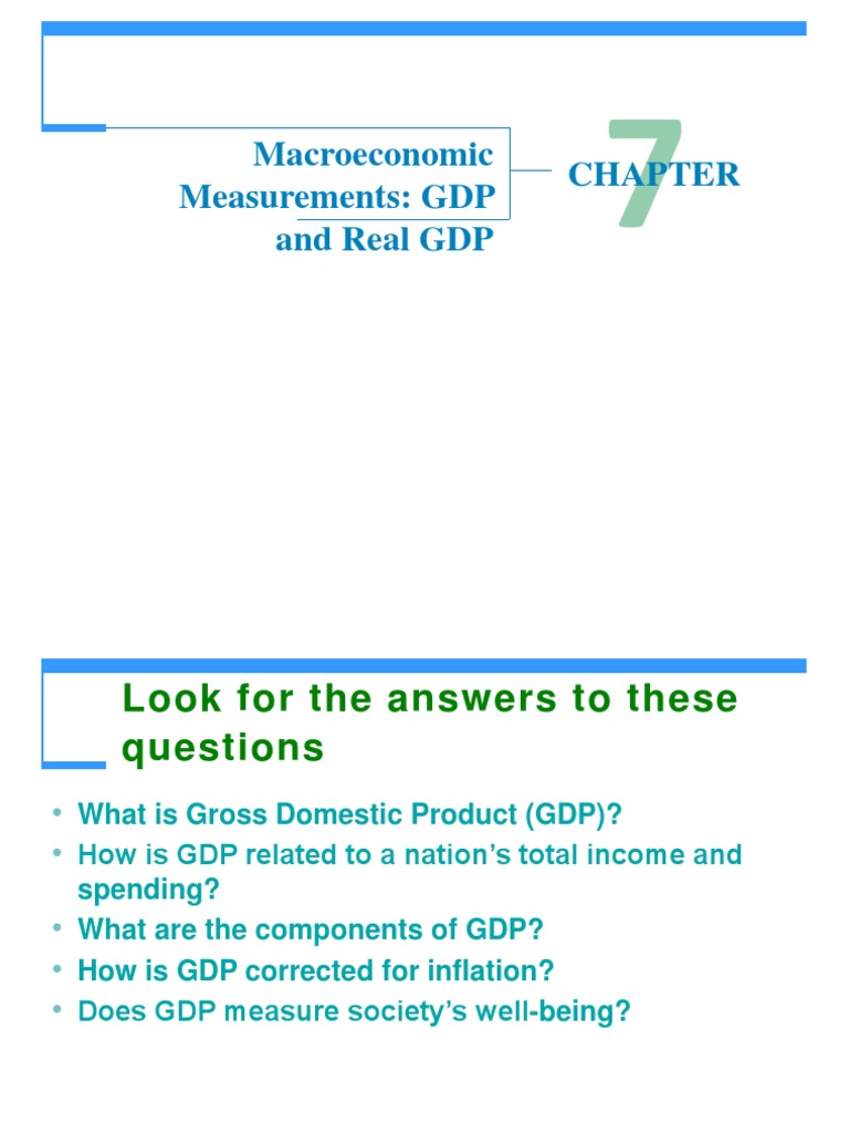 Macroeconomic Measurements: GDP and Real GDP | PDF | Real Versus ...