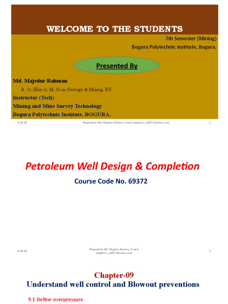 Well Control and Blowout Preventions | PDF | Blowout (Well Drilling ...
