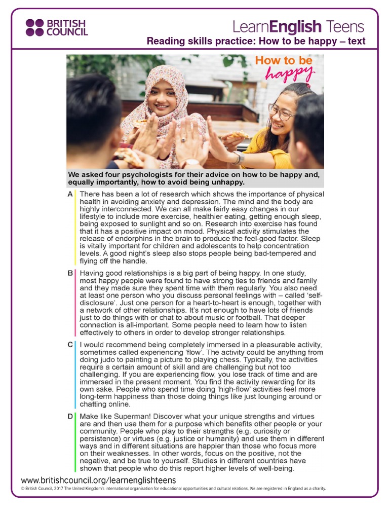 How To Be Happy - Text | PDF