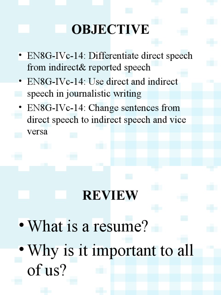 Direct and Indirect Speech Discussion | PDF | Grammatical Tense ...