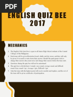 Quiz Bee Questions ENGLISH FEST | PDF | Philippines