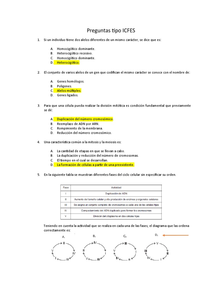 Preguntas Tipo ICFES Biología | PDF | Virus | VIH