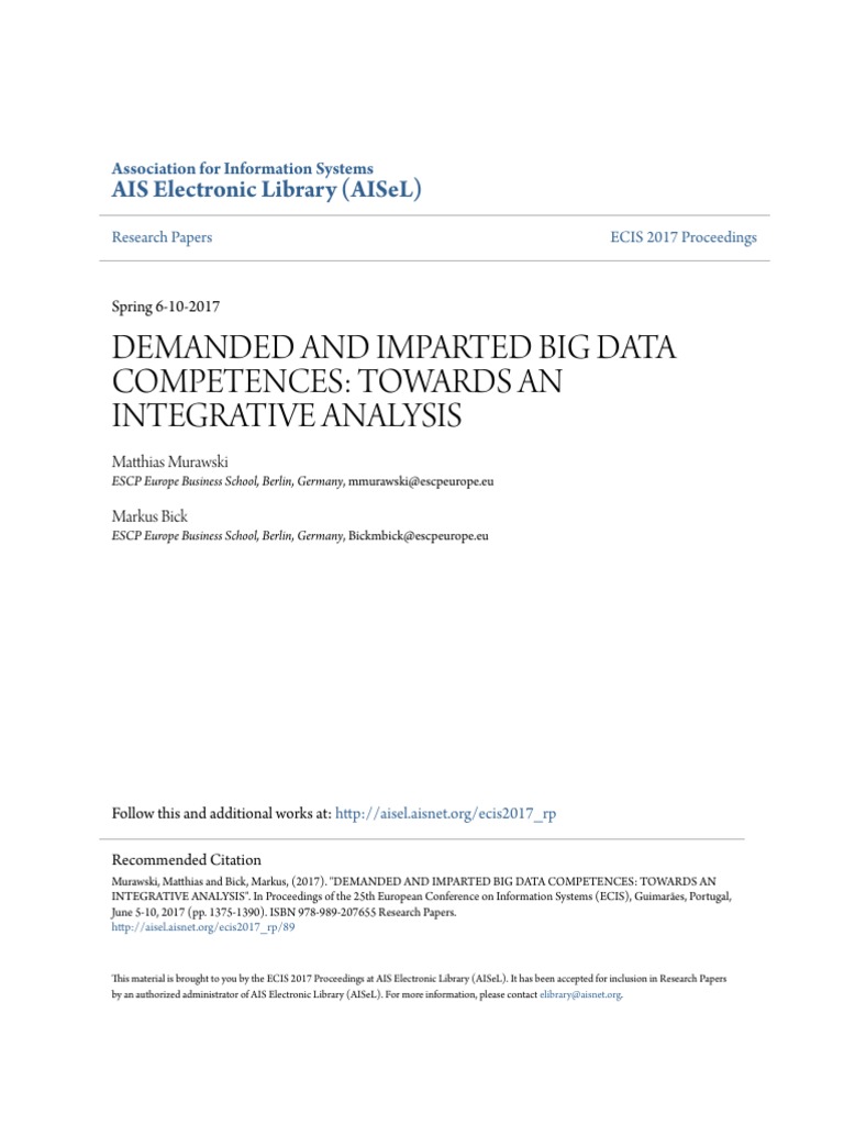 Murawski & Bick 2017 ECIS | PDF | Competence (Human Resources) | Analysis