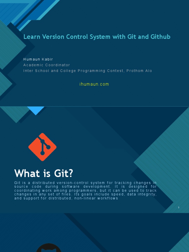 Learn Version Control System With Git And Github Pdf Version Control Command Line Interface