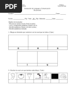 Evaluación de la letra B en primer grado | PDF