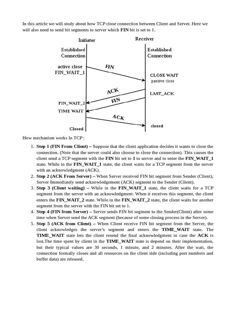 TCP Tear Down | PDF
