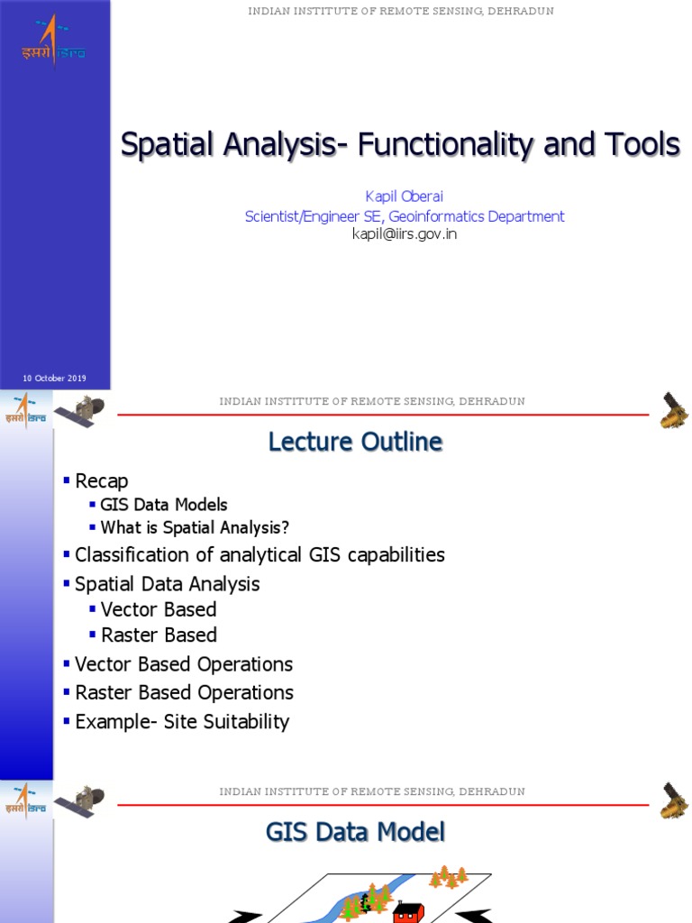 23 April 2020 - Spatial Analysis - Functionality and Tools by Shri. Kapil Oberai PDF | PDF ...
