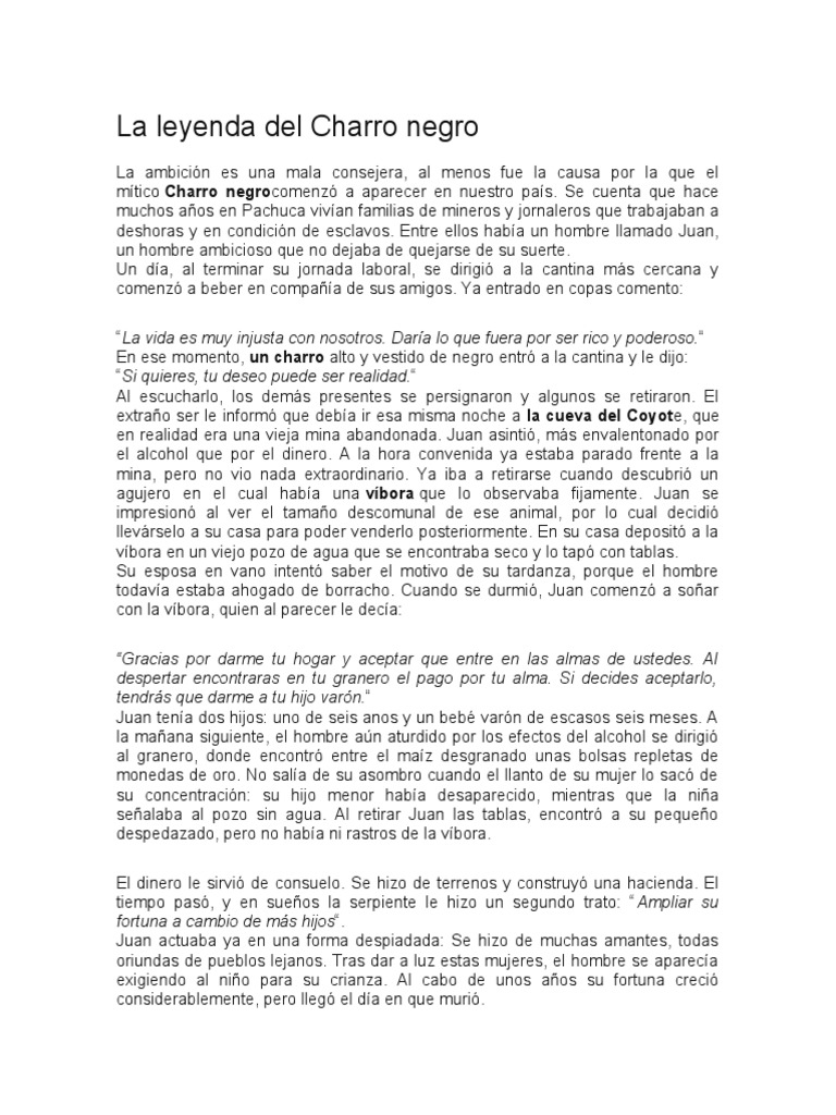 La Leyenda Del Charro Negro | PDF
