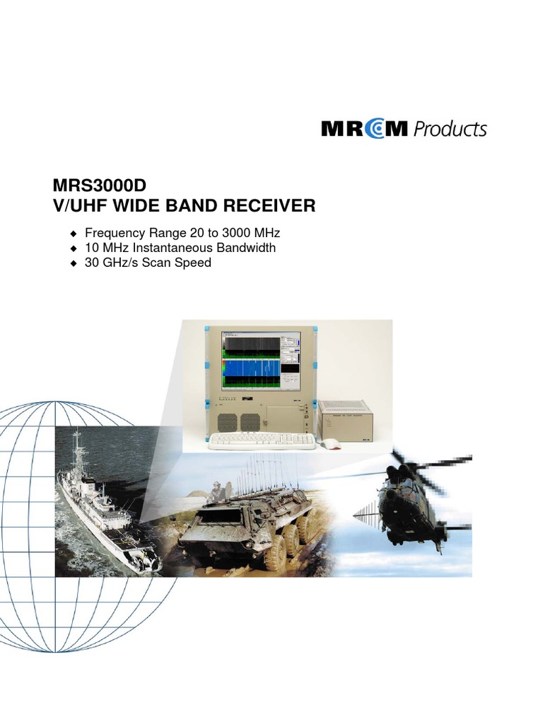 MRS3000D V/Uhf Wide Band Receiver | PDF | Bandwidth (Signal Processing ...