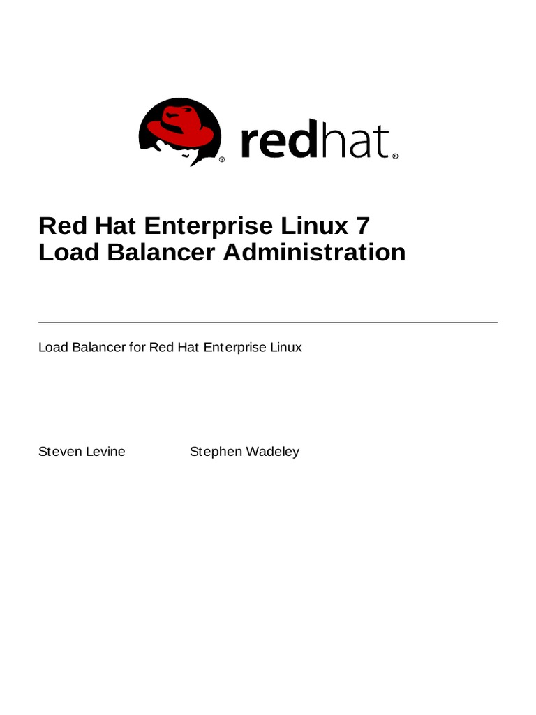Load Balancer For Red Hat Enterprise Linux | PDF | Load Balancing ...