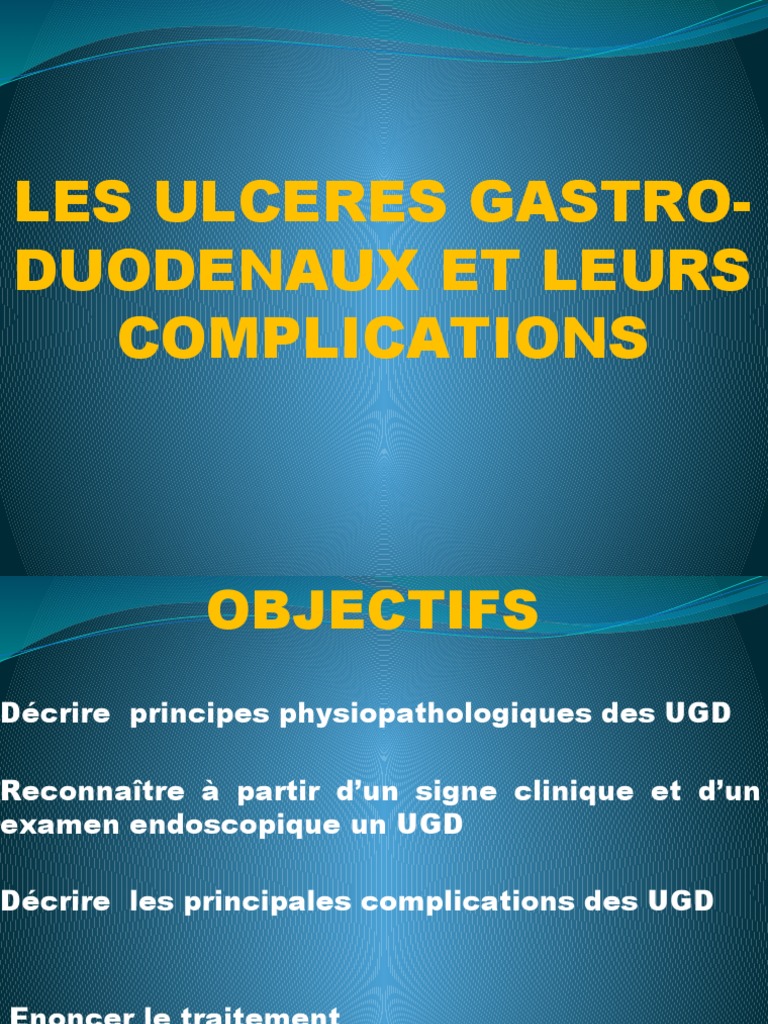 Les Ulceres Gastro-Duodenaux Et Leurs Complications | PDF | Médecine ...