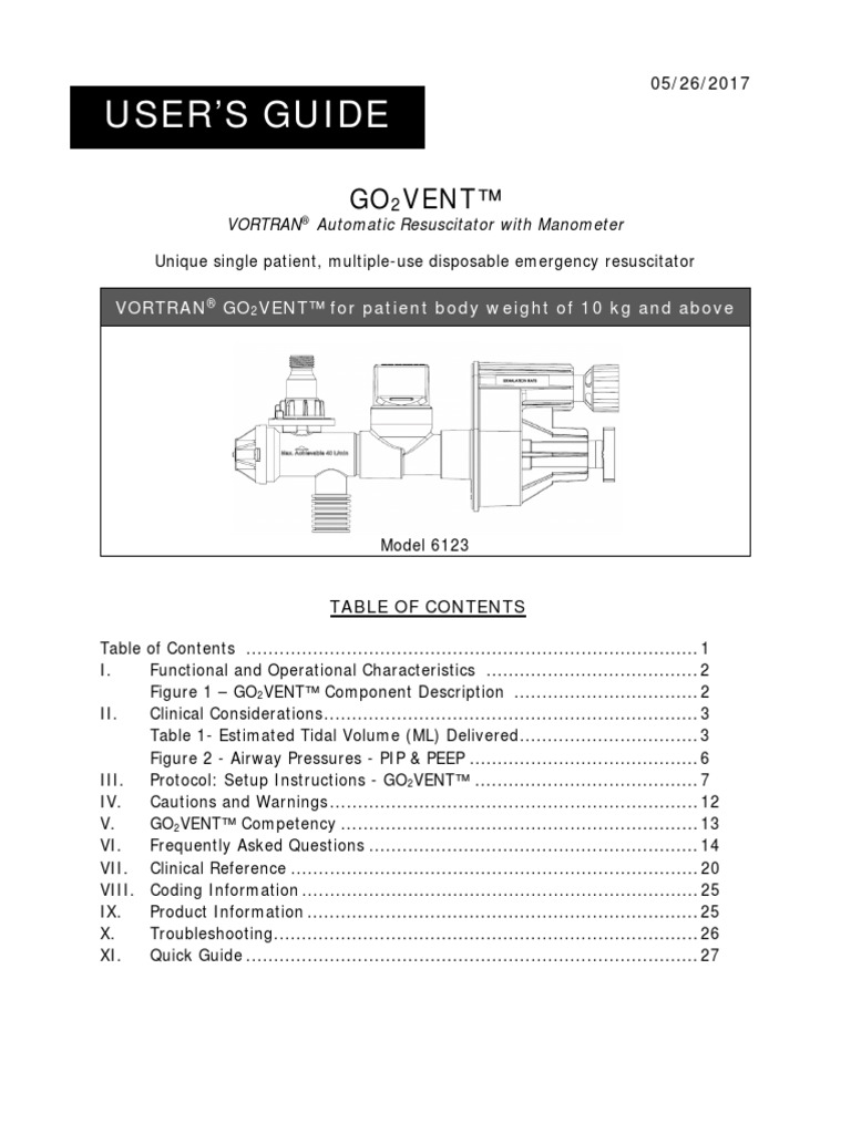 Manual Vortran Go2vent | PDF | Exhalation | Breathing