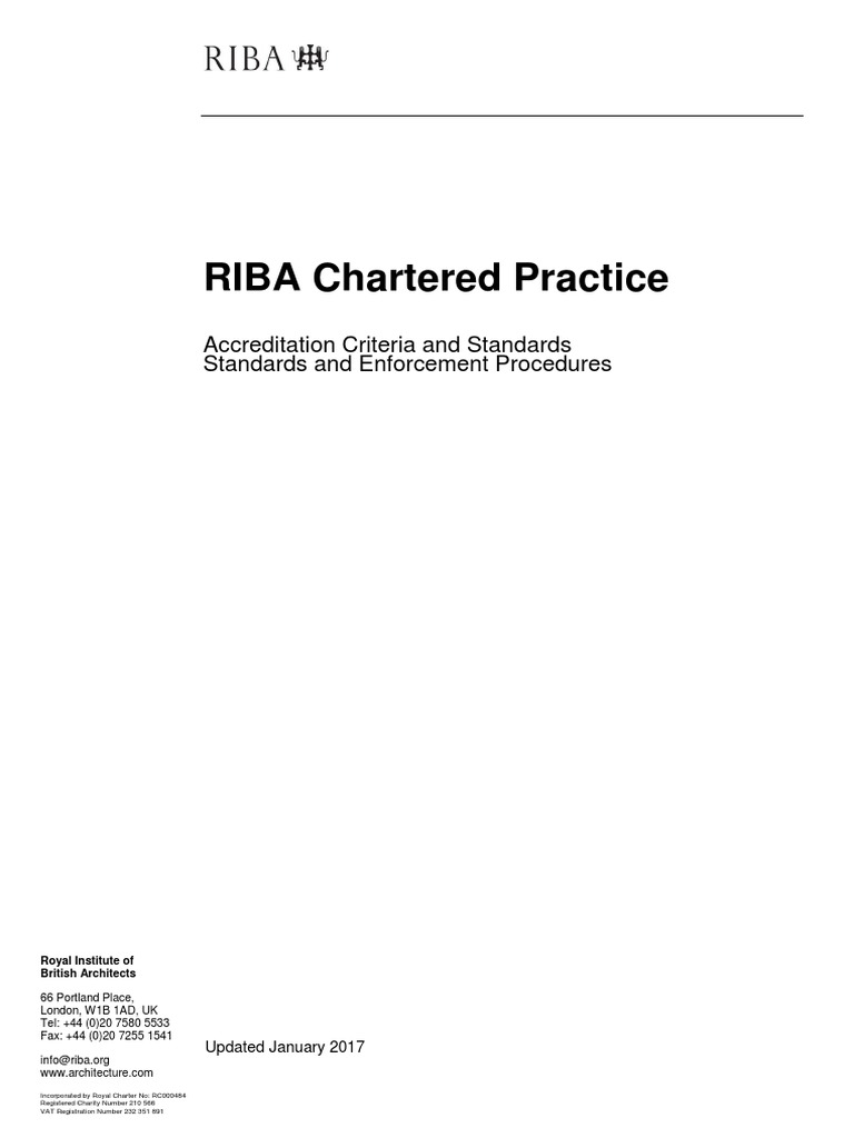 Riba Chartered Practice Criteria and Standards Manual 2017 | PDF ...