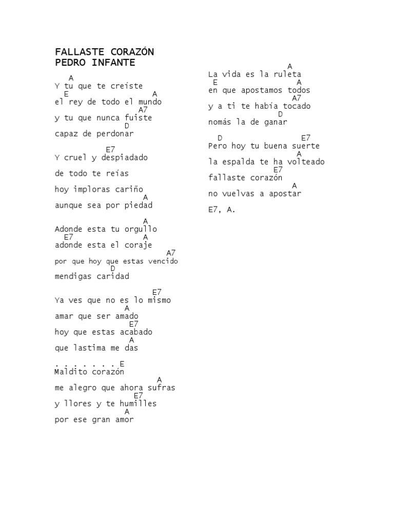 Fallaste Corazón | PDF | Juegos y lotería