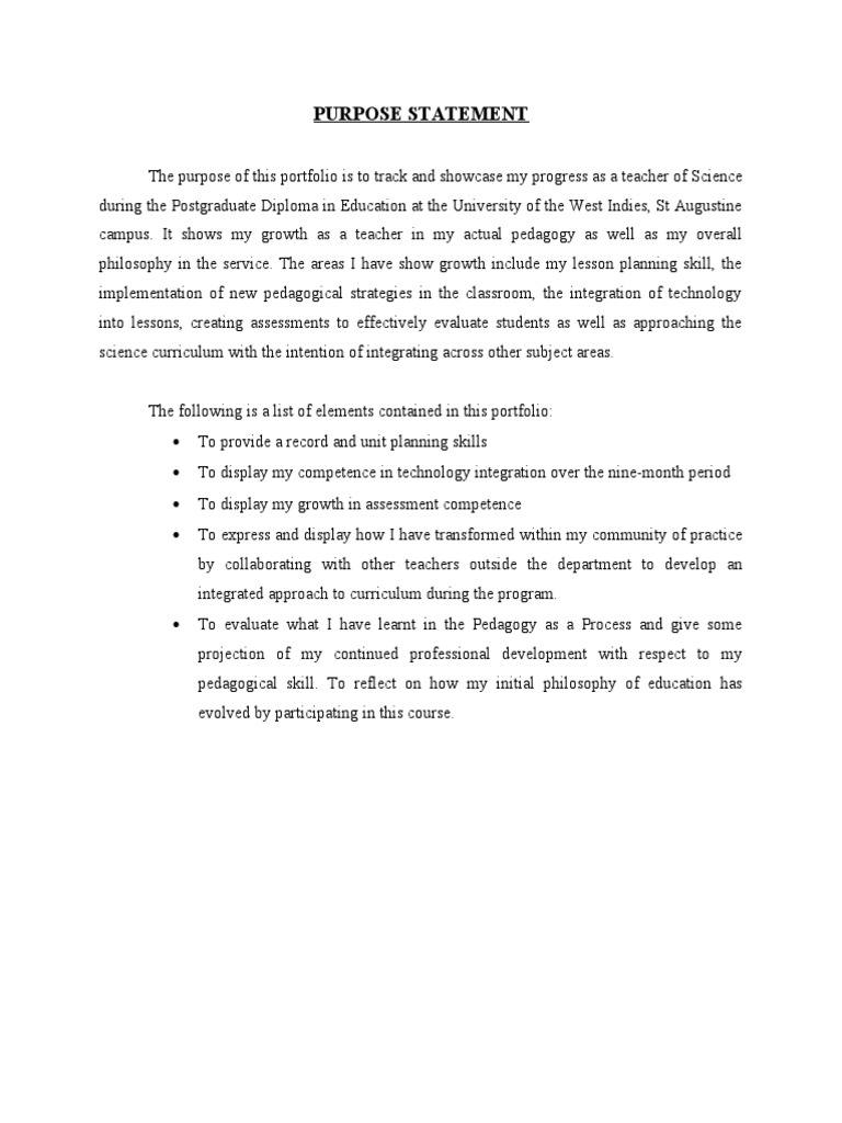 Purpose Statement | PDF