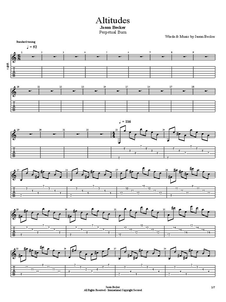 Jason Becker - Altitudes Marty | PDF | Irish Musical Instruments ...