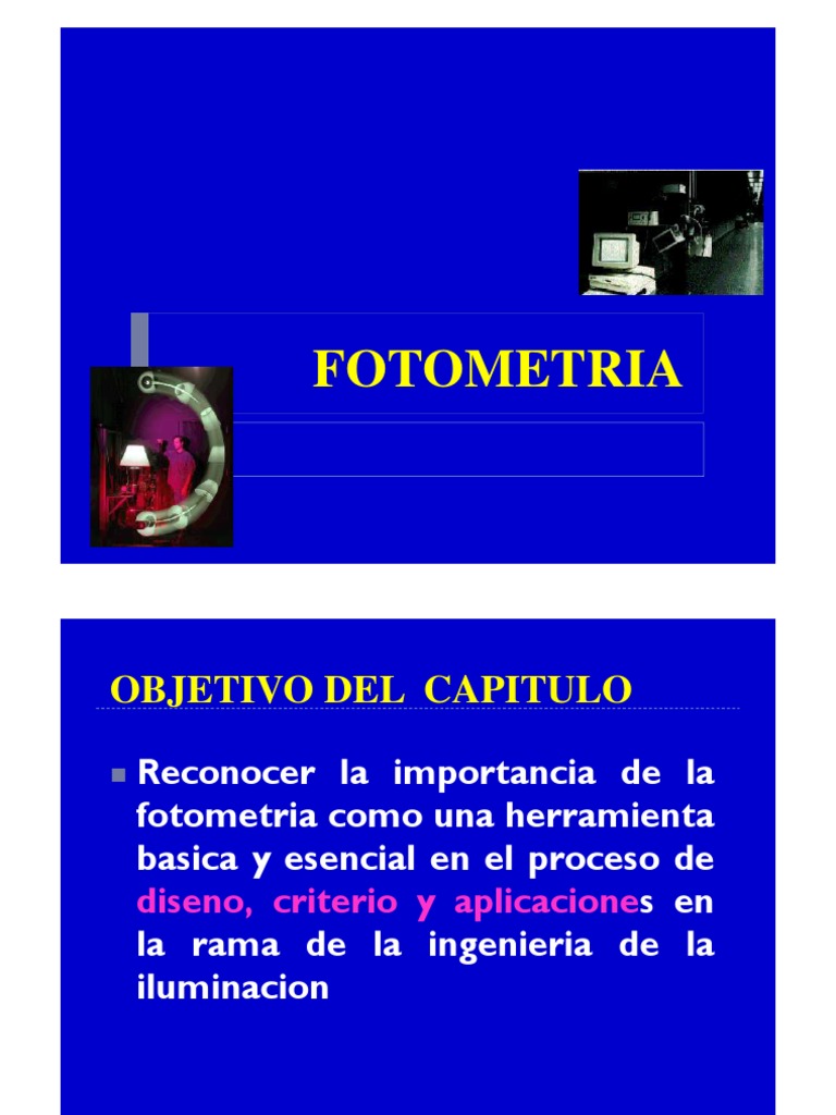 Cap3 Fotometria-Ap | PDF | Atómico | Diseño de interiores