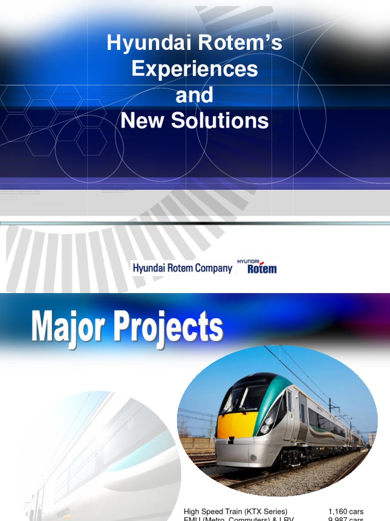 Hyundai Rotem's Global Experience and Solutions for Electric Multiple ...