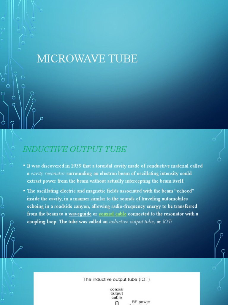 Microwave Tube FINAL | PDF | Vacuum Tube | Broadcast Engineering