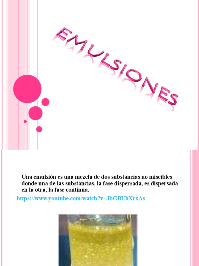Emulsion | PDF | Emulsión | Fase (materia)