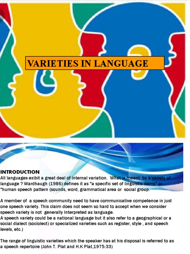 Varieties in Language: Dialects, Registers, Styles and More | PDF ...