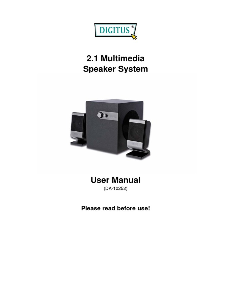2.1 Multimedia Speaker System Manual | PDF | Loudspeaker | Information ...