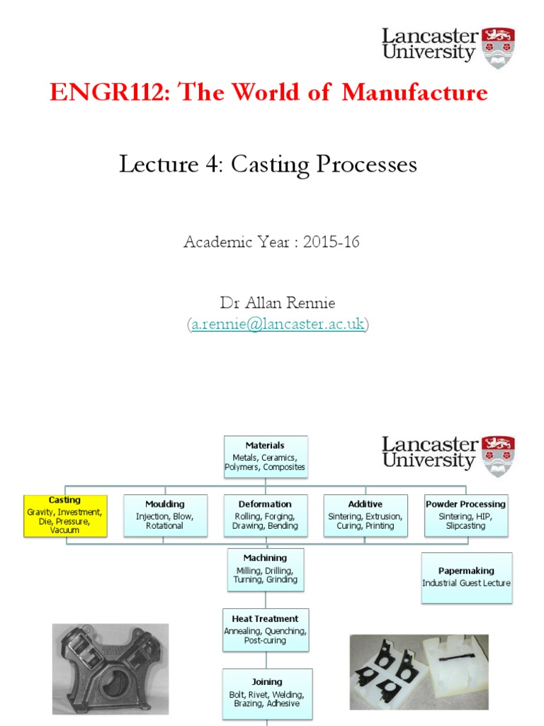 Engr112 L4 Casting Processes AEWR | PDF | Casting (Metalworking) | Foundry