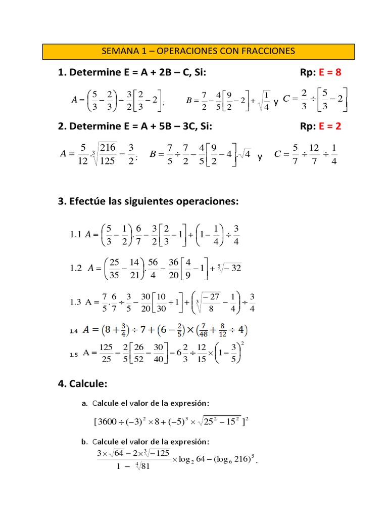 Operaciones con Fracciones para Quinto | PDF | Ajedrez | Violencia