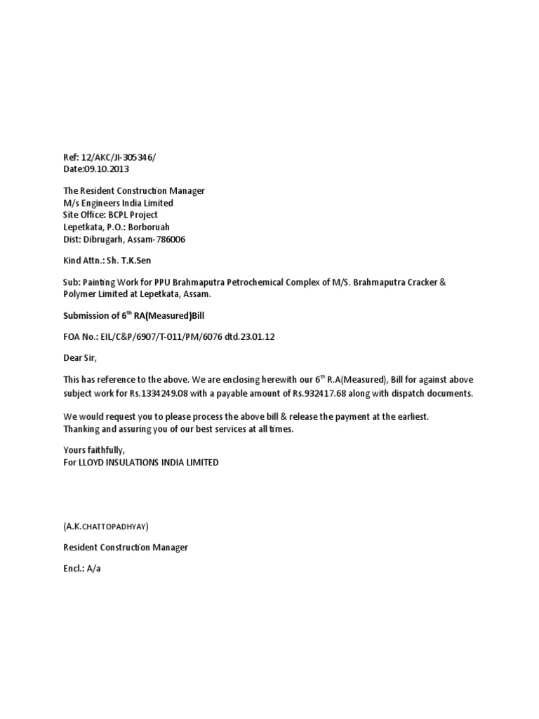 Bill Submission for PPU Project | PDF