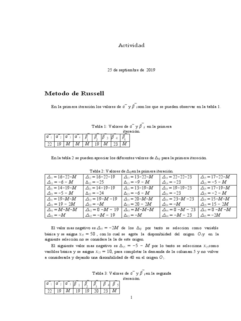 Metodo Russell | PDF | Enseñanza de matemática