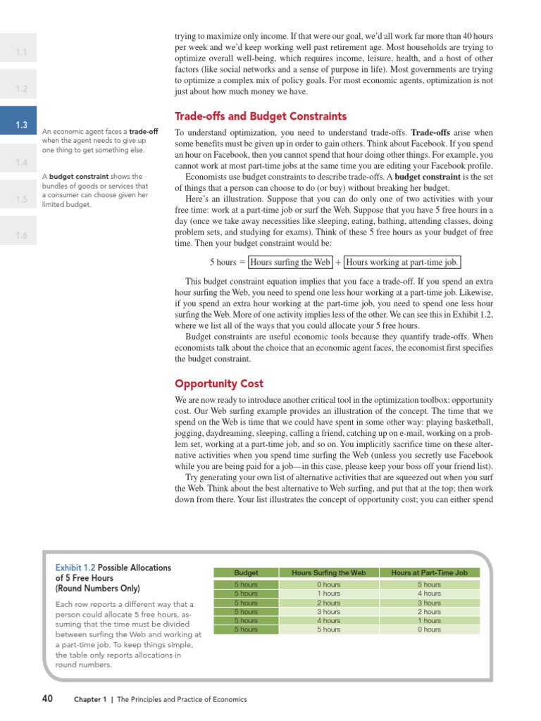 Trade-Offs and Budget Constraints | PDF | Trade Off | Program Optimization