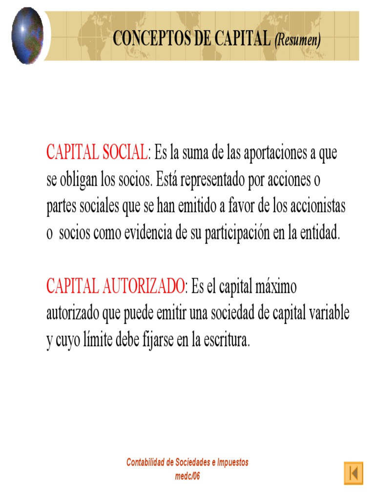 Conceptos de Capital y Ejemplo | PDF | Contabilidad | Corporaciones
