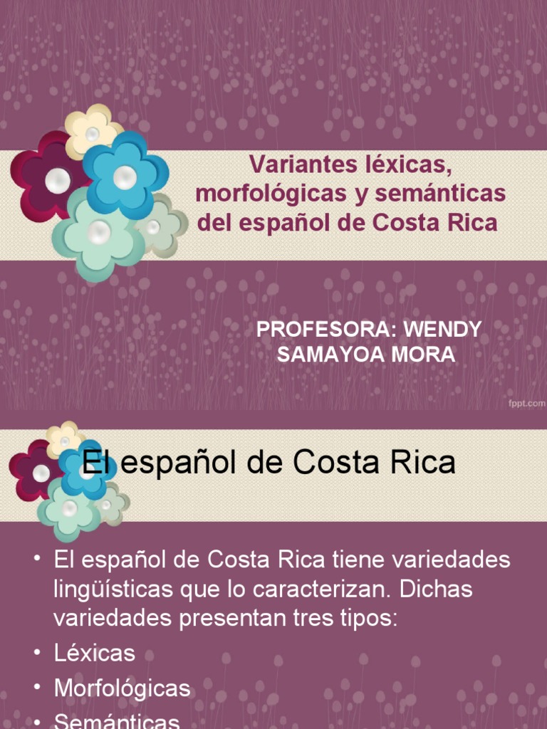 Variedades Léxicas, Semánticas y Morfológicas. | PDF | Semiótica ...