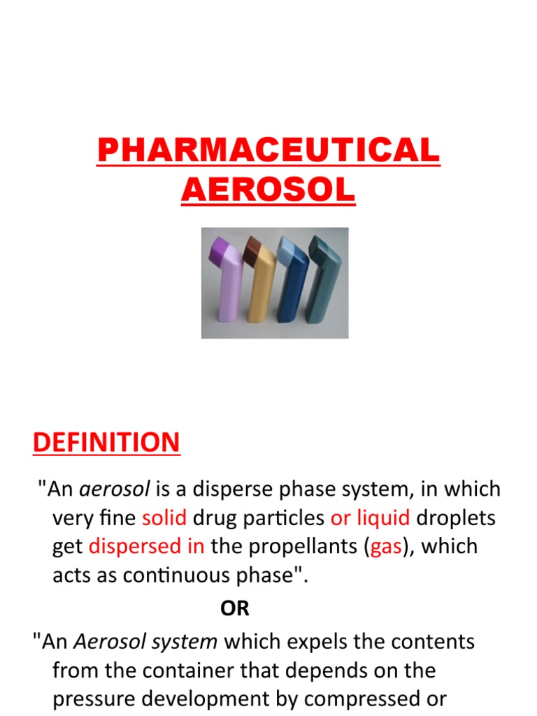 Pharmaceutical Aerosol | PDF | Topical Medication | Aerosol