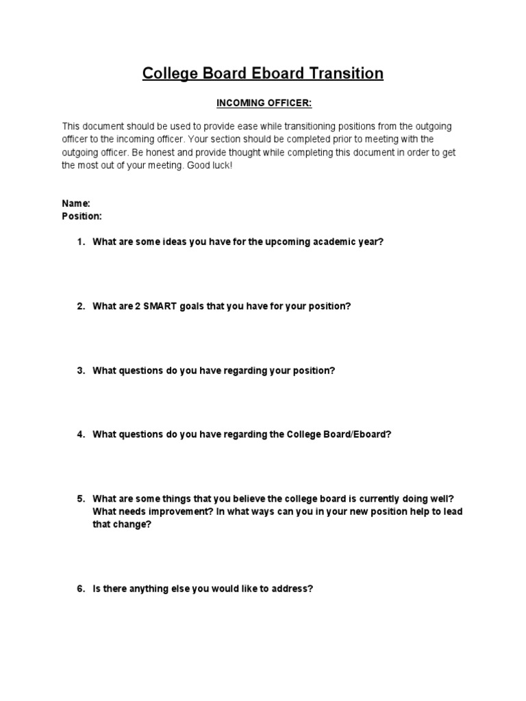 Eboard Transition Template | PDF