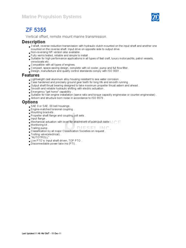 DS-ZF 5355 PDF | PDF | Horsepower | Transmission (Mechanics)