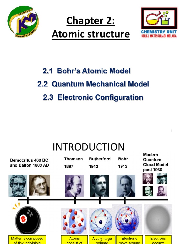 2019 - 2020 Chapter 2 Atomic Structure SK015 | PDF | Atomic Orbital ...