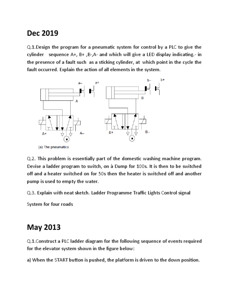 Question Paper Problem | PDF | Programmable Logic Controller | Electrical Engineering