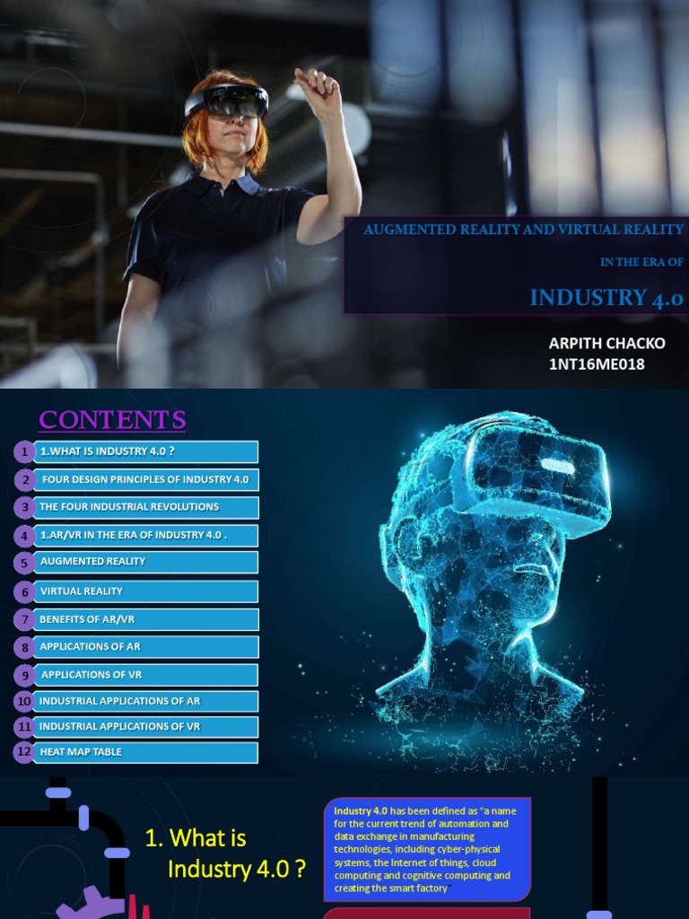 Ar and VR PPT (1nt16me018) | PDF | Augmented Reality | Virtual Reality