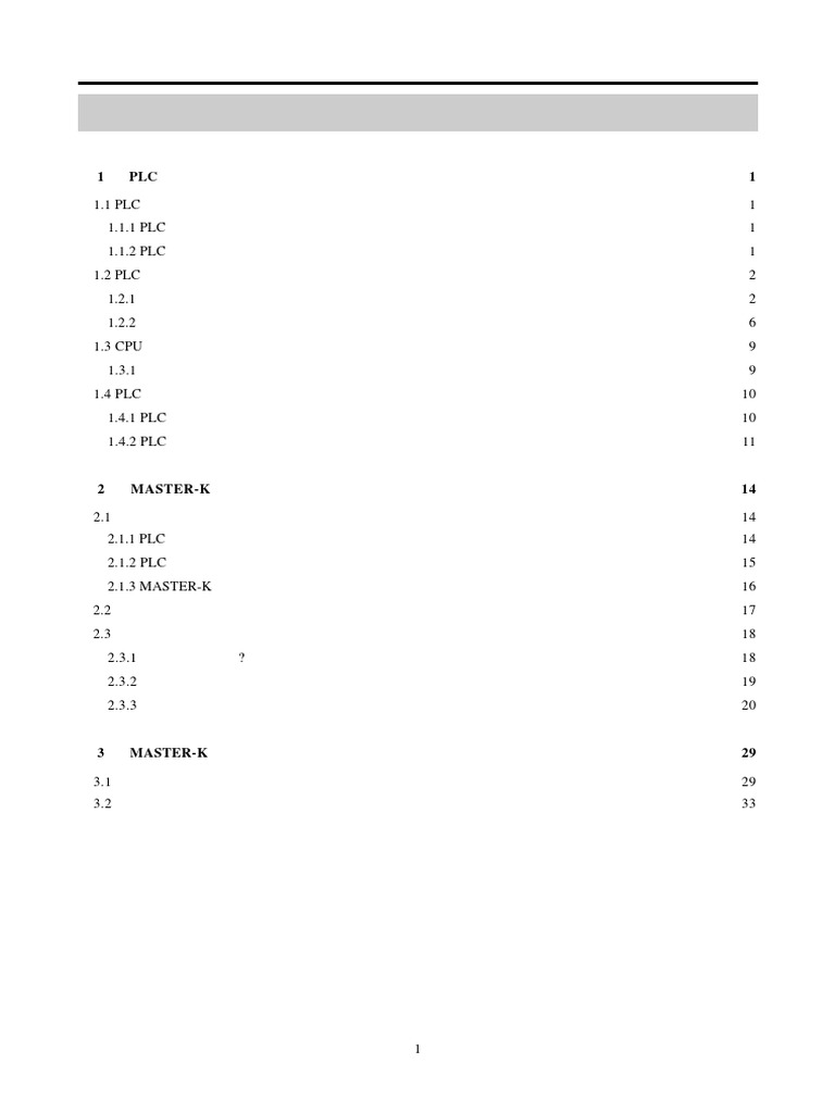 Master K Biginner | PDF | Random Access Memory | Programmable Logic Controller
