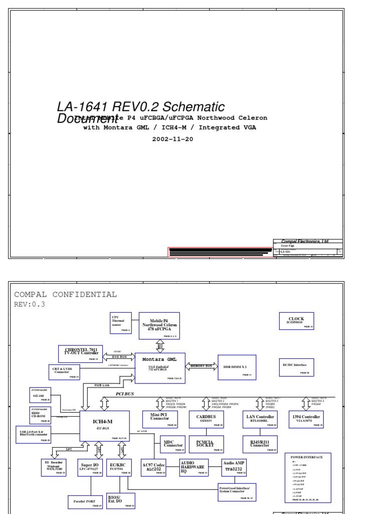 LA-1641 REV0.2 Schematic Document | PDF | Computer Hardware | Electronic Engineering