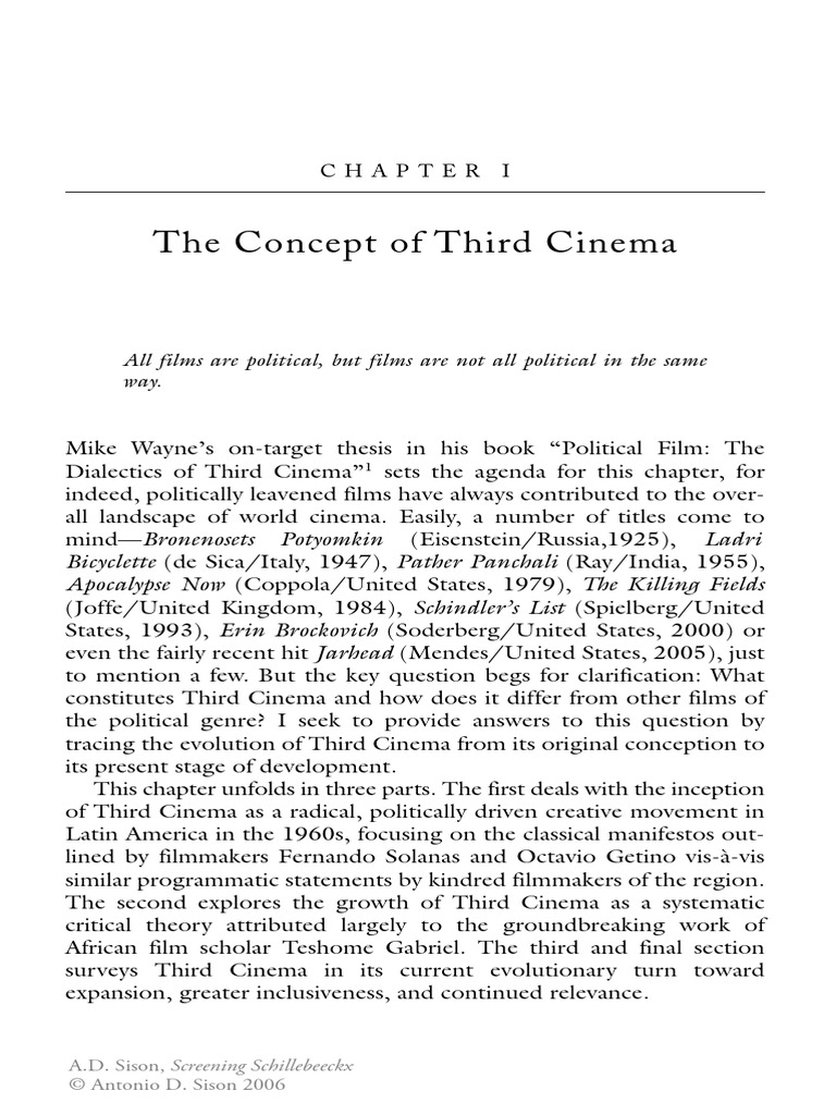 The Concept of Third Cinema | PDF | Cinema