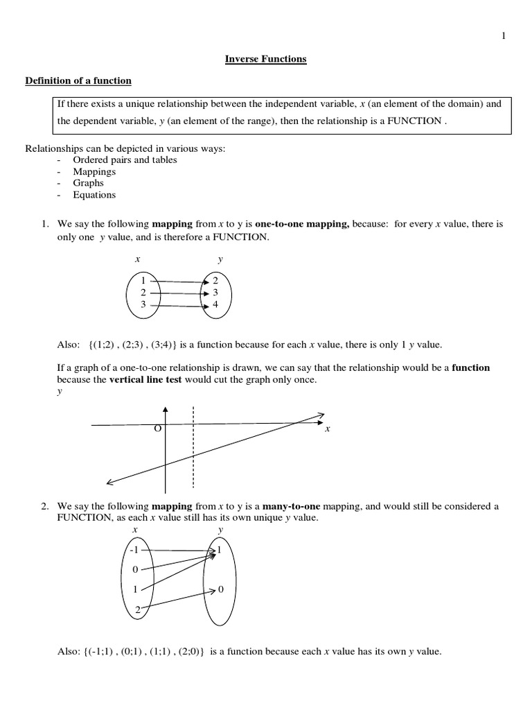 Inverse Functions | PDF | Function (Mathematics) | Logarithm
