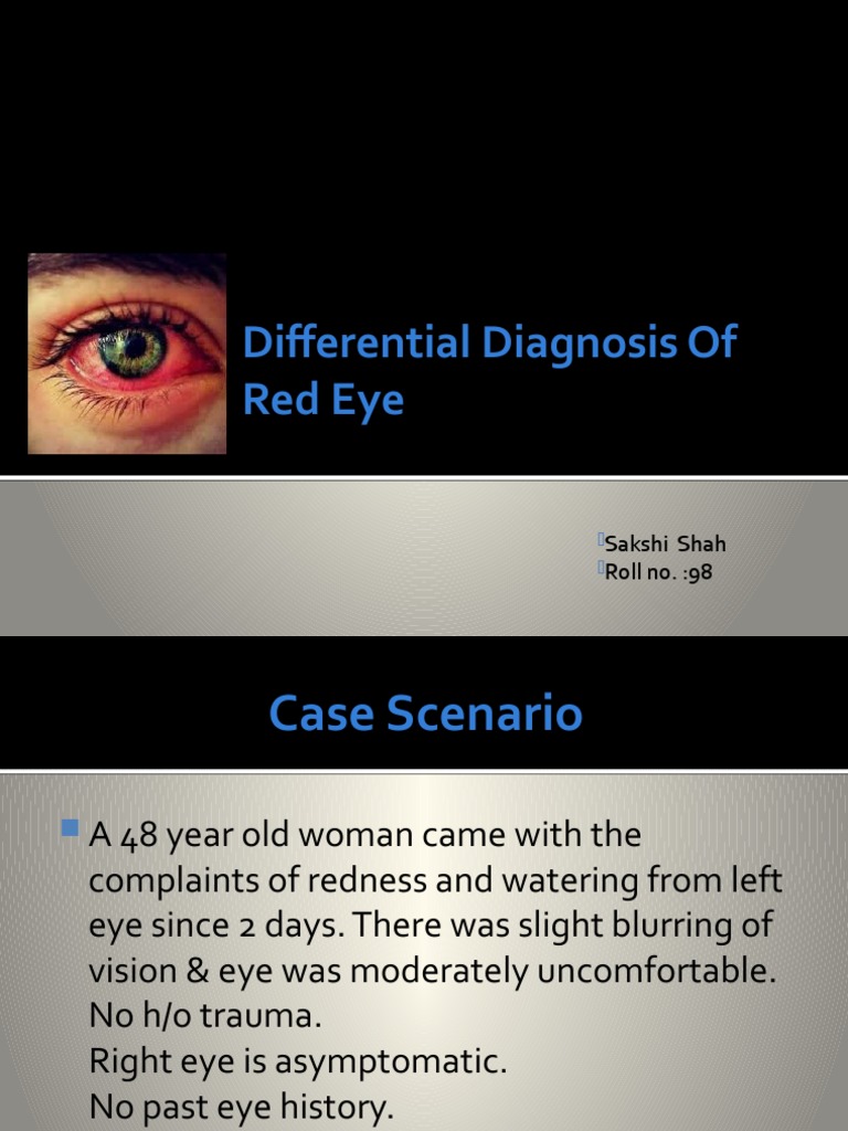 DDs of Red Eye | PDF | Human Eye | Diseases Of The Eye And Adnexa